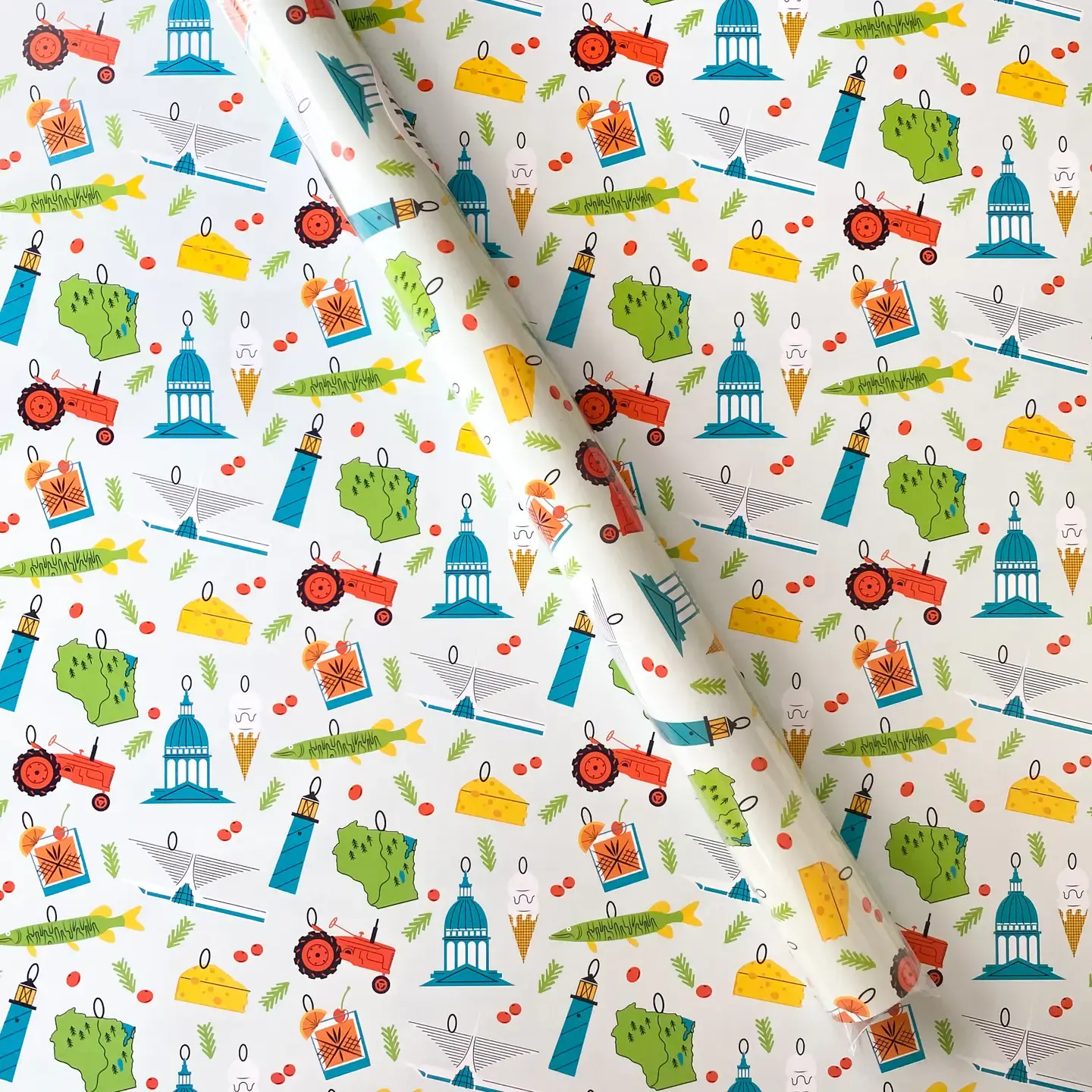 WI Ornaments Holiday Wrapping Paper Sheets - The Local Store