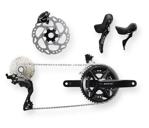 Shimano R7100 105 Mechanical 12speed Disc Groupset 50-34 170mm - R&D Cycles