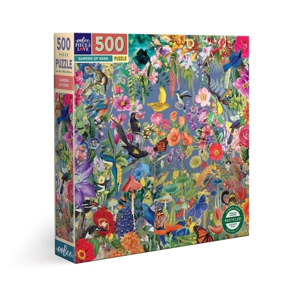 eeBoo Garden of Eden 500pc Square Puzzle - Monkey Mountain Toys & Games