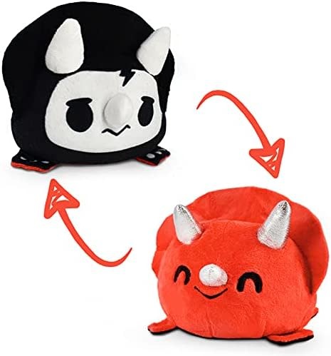 TeeTurtle Reversible Triceratops/Skeleton Happy Red/Sad Skeleton ...