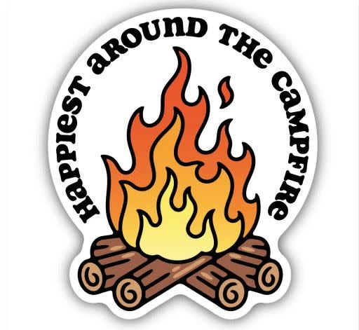 Stickers NW HAPPIEST AROUND THE CAMPFIRE - STICKER - Monkey Mountain ...