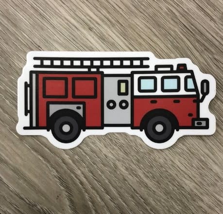 Stickers NW FIRE ENGINE STICKER - Monkey Mountain Toys & Games