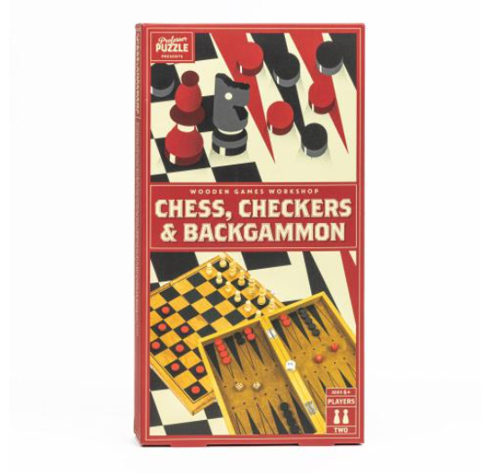 Professor Puzzle Chess, Checkers & Backgammon Games Set of 3 - Monkey ...