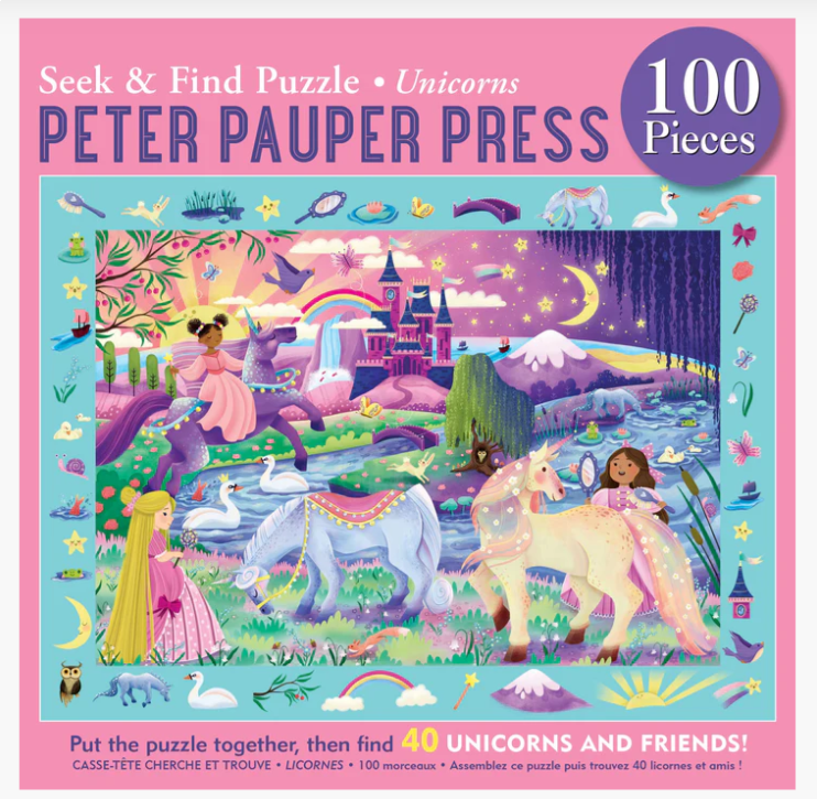 Peter Pauper Press Seek & Find Puzzle - Unicorns - Monkey Mountain Toys ...