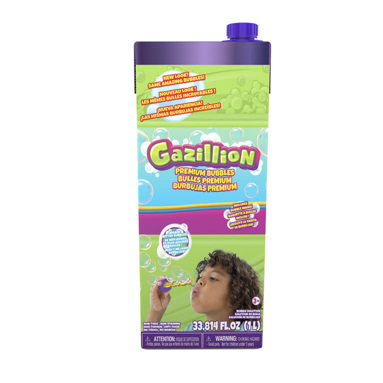 GAZILLION GAZILLION - 1L BOXED BUBBLE SOLUTION - Monkey Mountain Toys ...