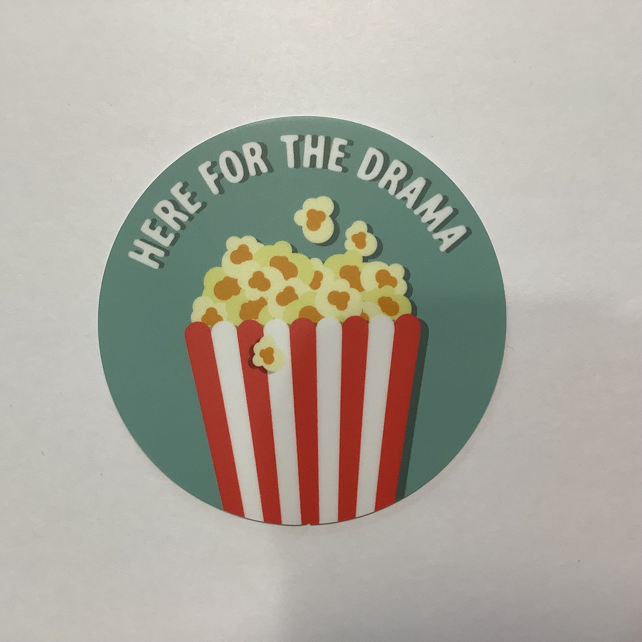 Stickers NW HERE FOR THE DRAMA POPCORN BUCKET STICKER - Monkey Mountain ...