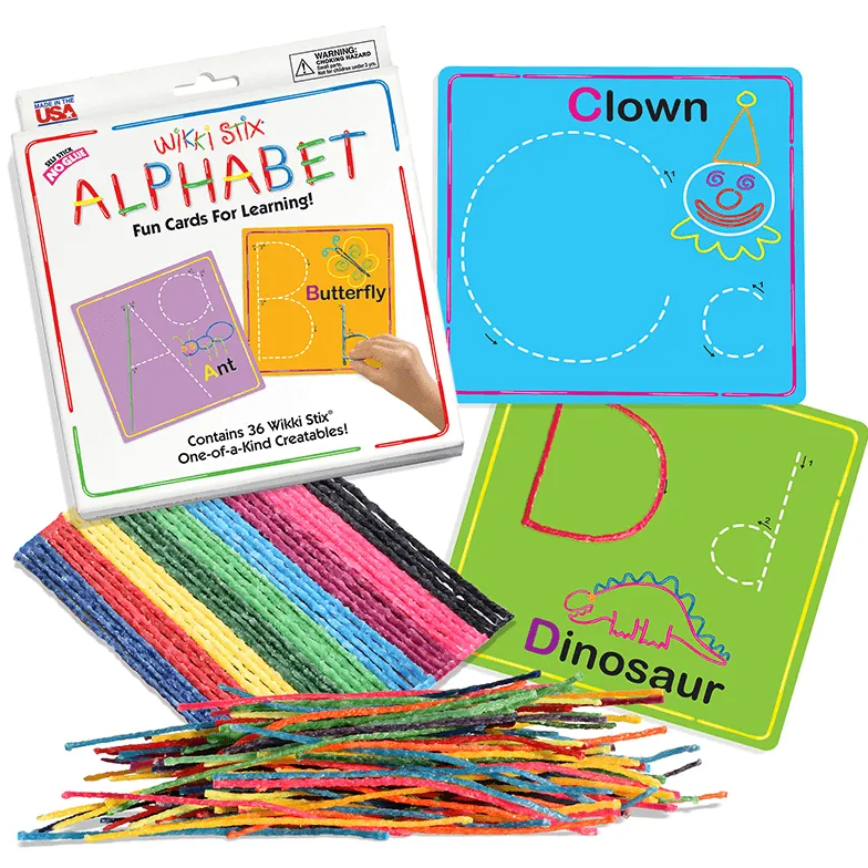 Wikki Stix Alphabet Cards - Monkey Mountain Toys & Games