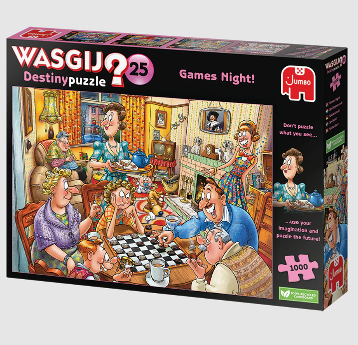 Jumbo Wasgij - Destiny 25 Games Night! 1000pcs - Monkey Mountain Toys ...