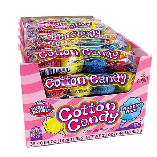 Dubble Bubble Dubble Bubble Cotton Candy 4-Ball Tube - Monkey Mountain ...