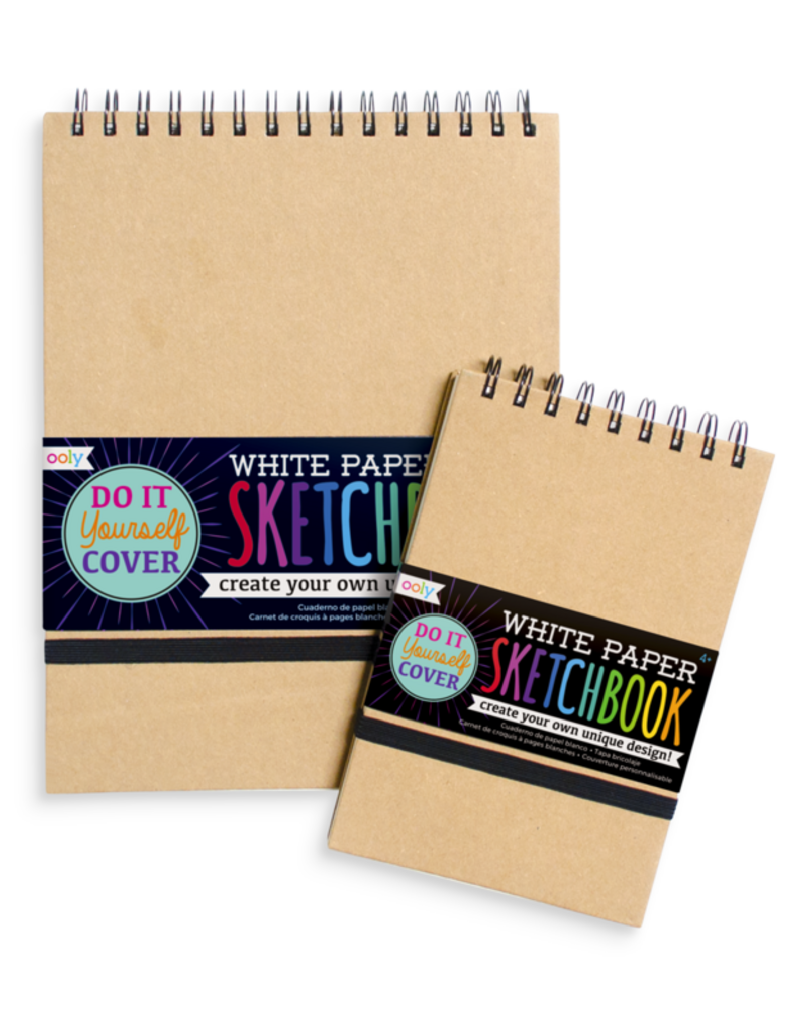 OOLY D.I.Y. Cover - White Paper Sketchbook (5" x 7.5"- 75 Pages ...