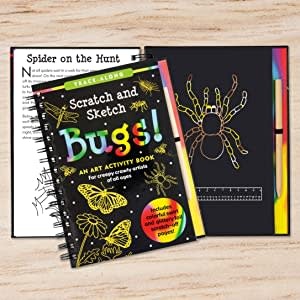 Peter Pauper Press BUGS! SCRATCH AND SKETCH - Monkey Mountain Toys & Games
