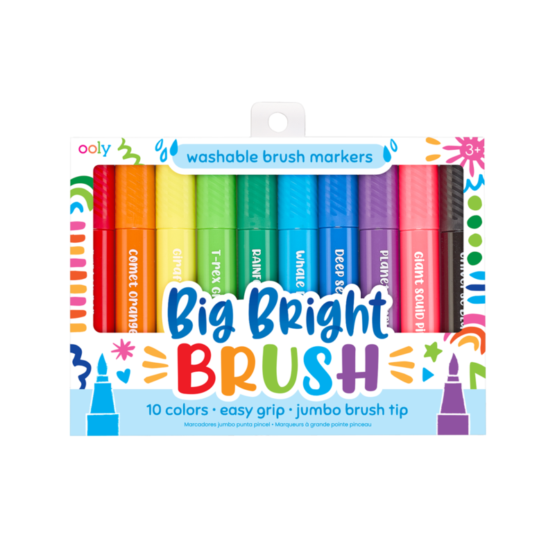 OOLY Big Bright Brush - Brush Markers (Set of 10) - Monkey Mountain ...