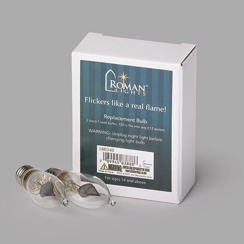 Roman Inc. Flicker Night Light Replacement Bulbs, 2/Pack - Blackstone's ...