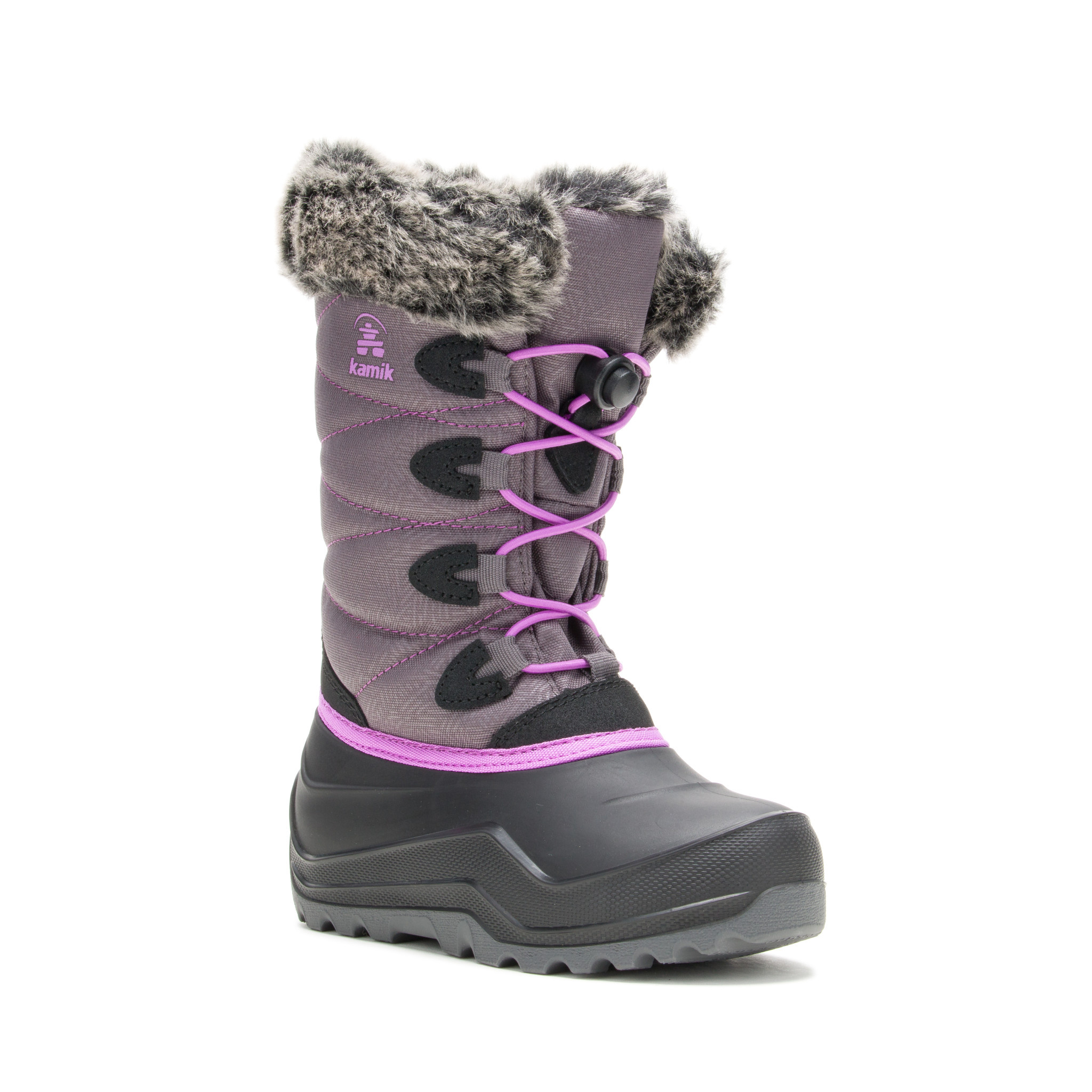 Waterproof Insulated Girls Winter Boot The SNOWANGEL CHARCOAL/ORCHID ...