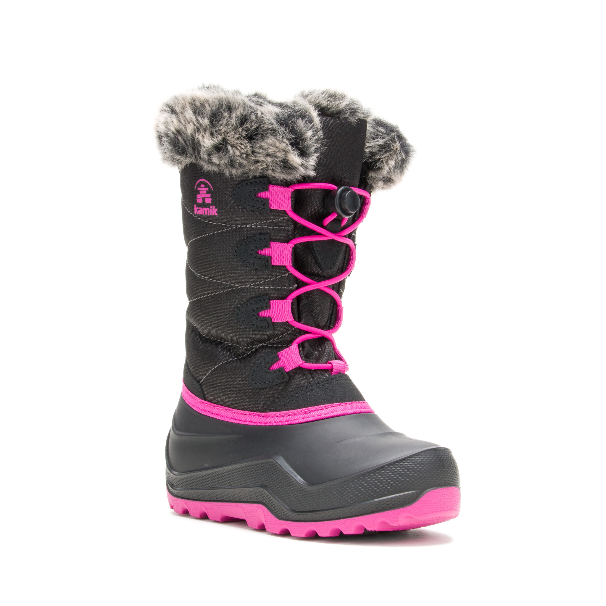 Waterproof Insulated Girls Winter Boot The SNOWANGEL Black/Rose - SHOE ...