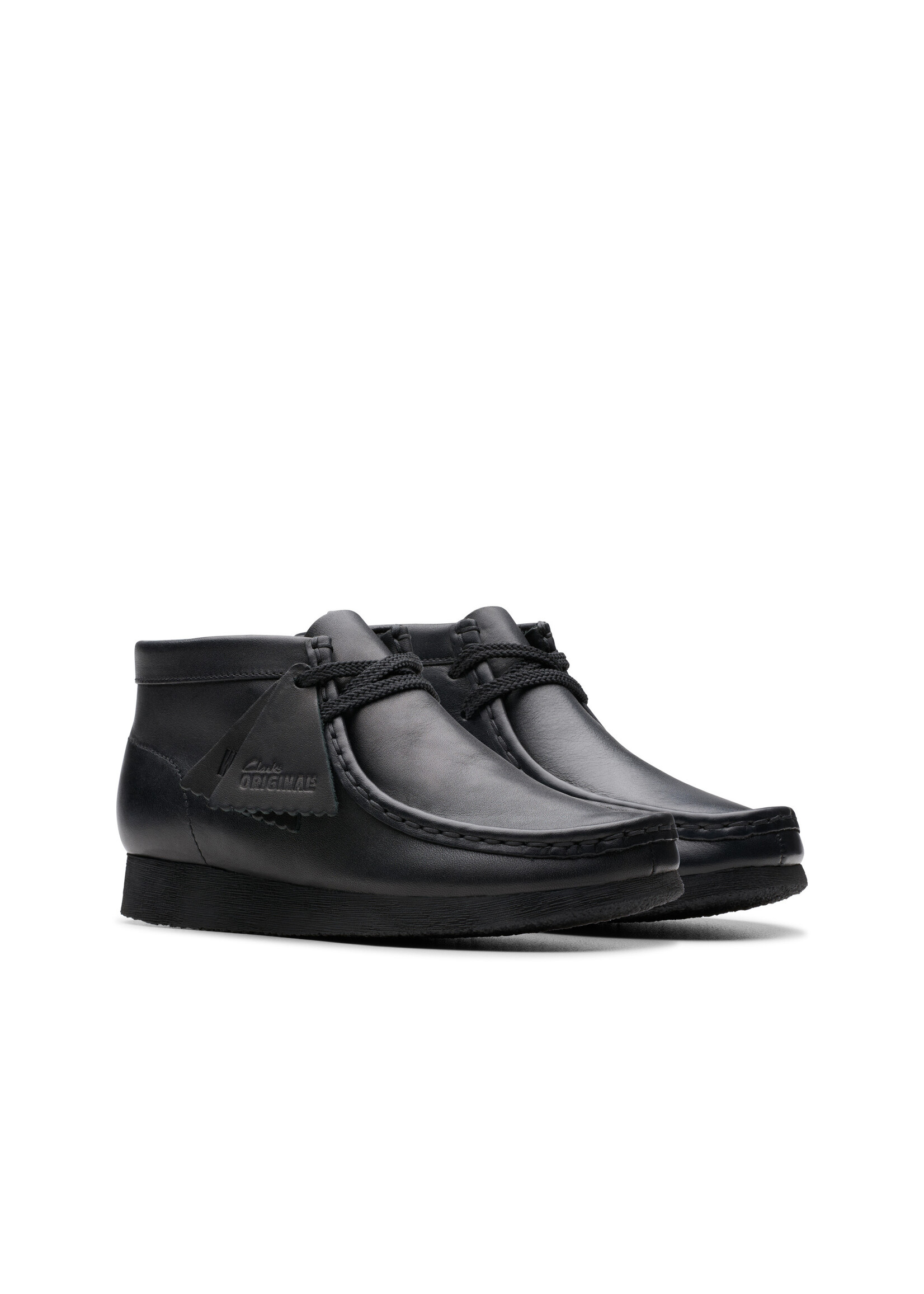 Clarks Older Boys Wallabee Boot O Black Leather 26168041 Clarks Older Boys Wallabee Boot O Black Leather 26168041
