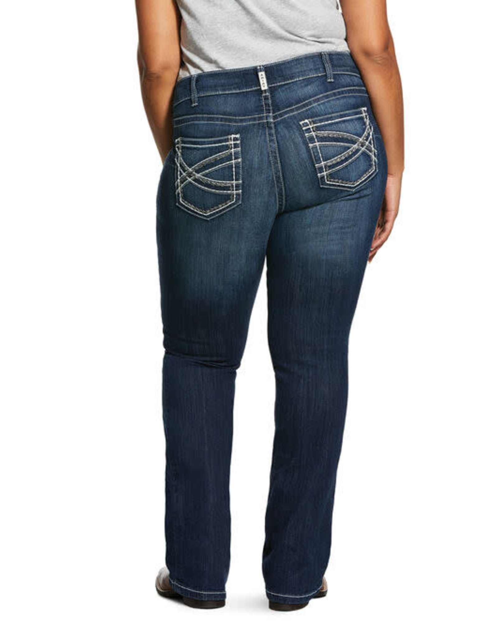 Ariat Womens Real Mid Rise Stretch Boot Cut Jean Entwined Cowpokes