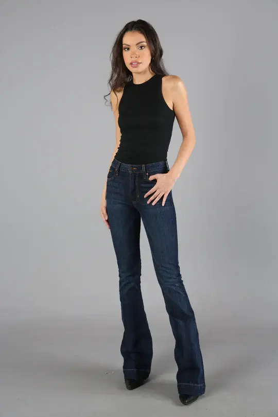 Womens Kimes Jennifer Ultra High Rise & Super Wide Flare Jean ...