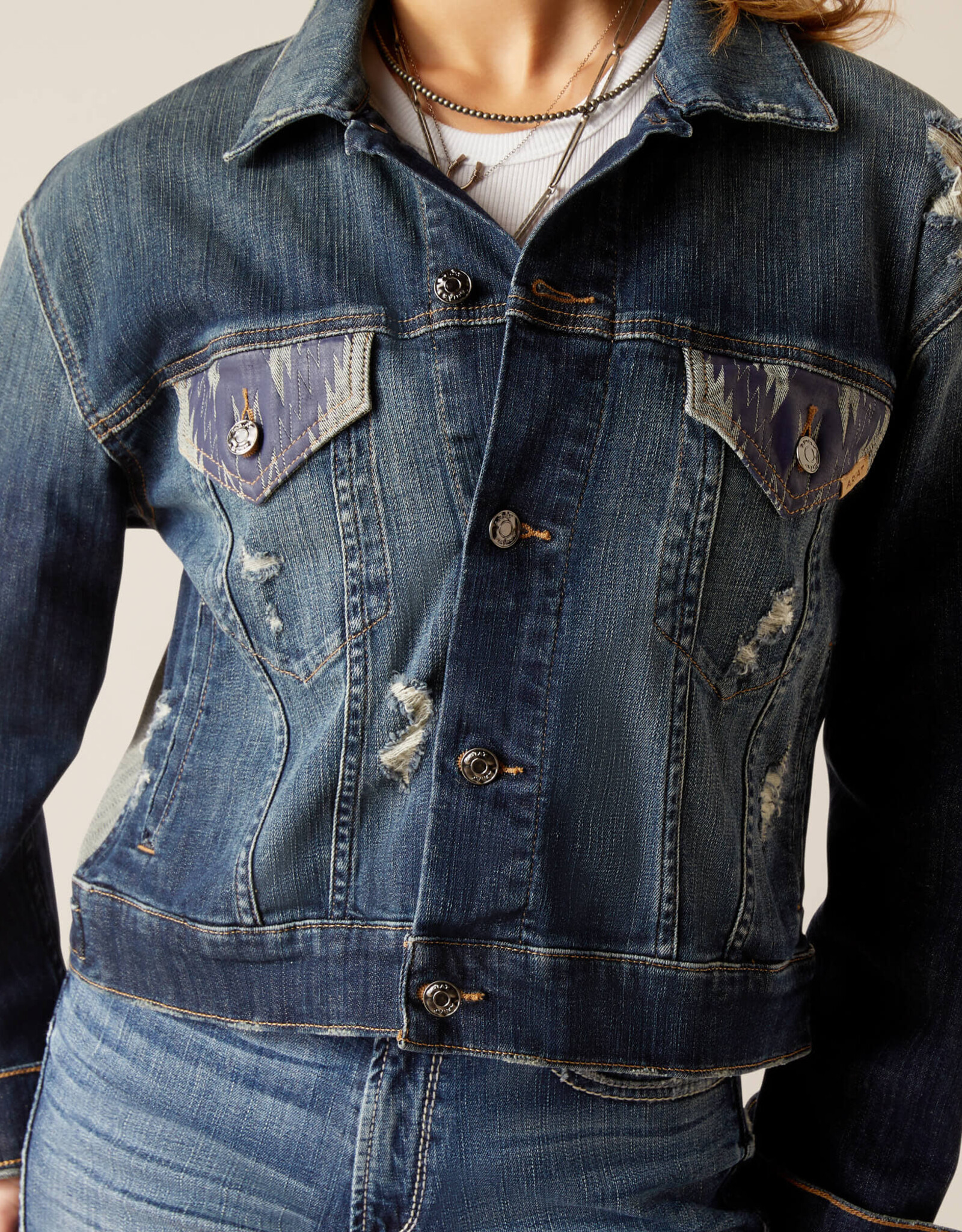 Womens Ariat Chimayo Burbank Denim Jean Jacket - Cowpokes Western Shop