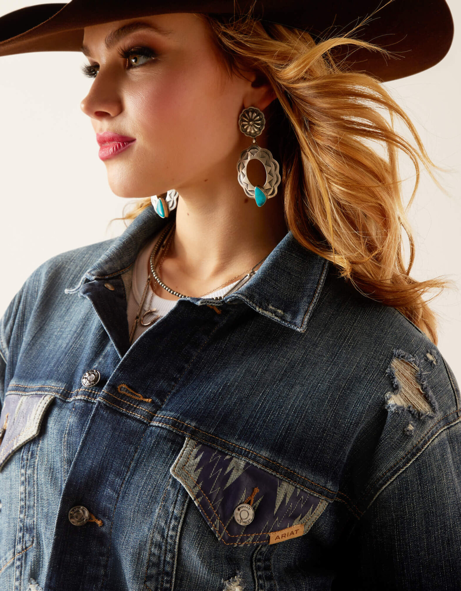 Womens Ariat Chimayo Burbank Denim Jean Jacket - Cowpokes Western Shop