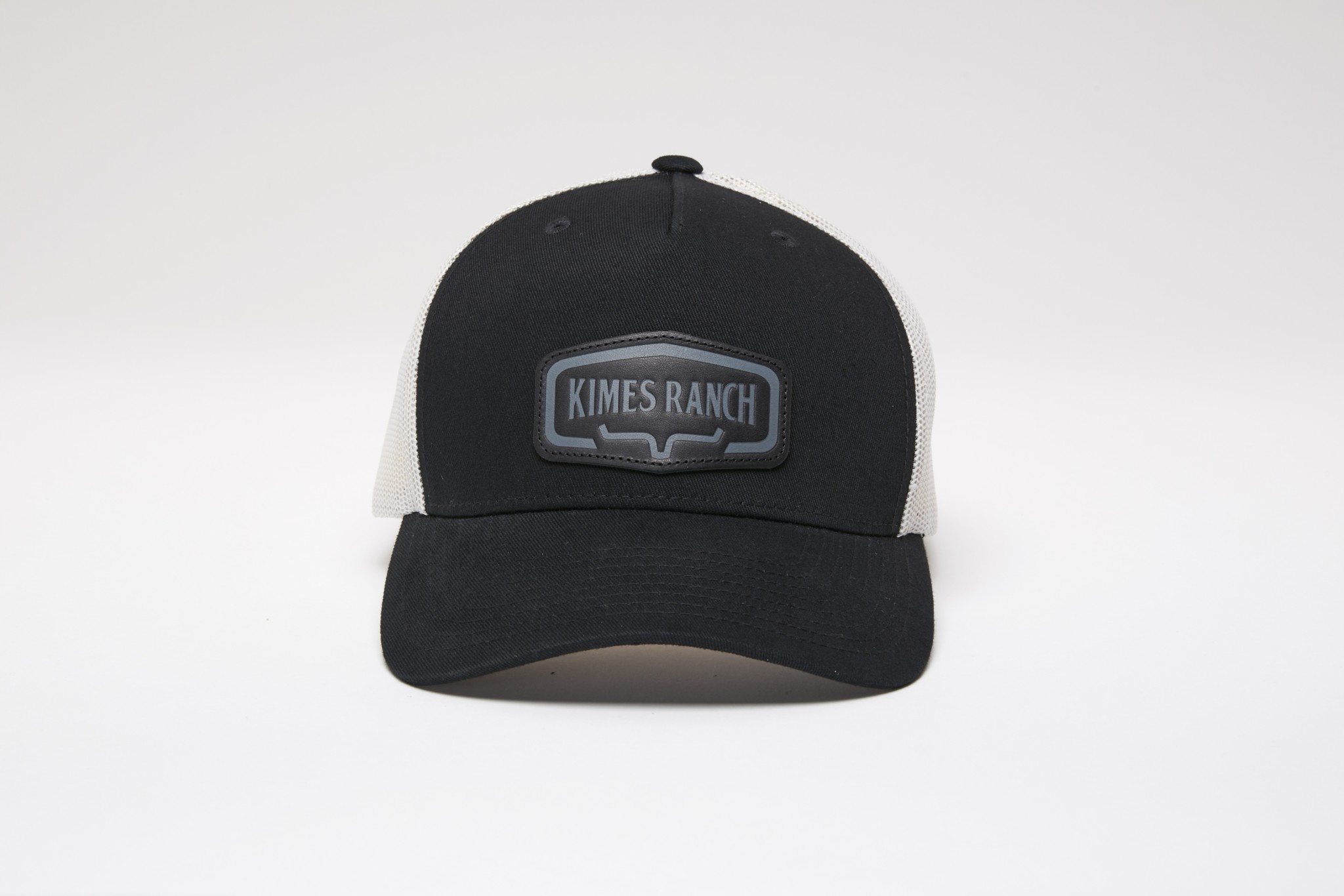 Kimes Black Dodson Premier Leather Patch Trucker Mesh Snap Back Ball ...