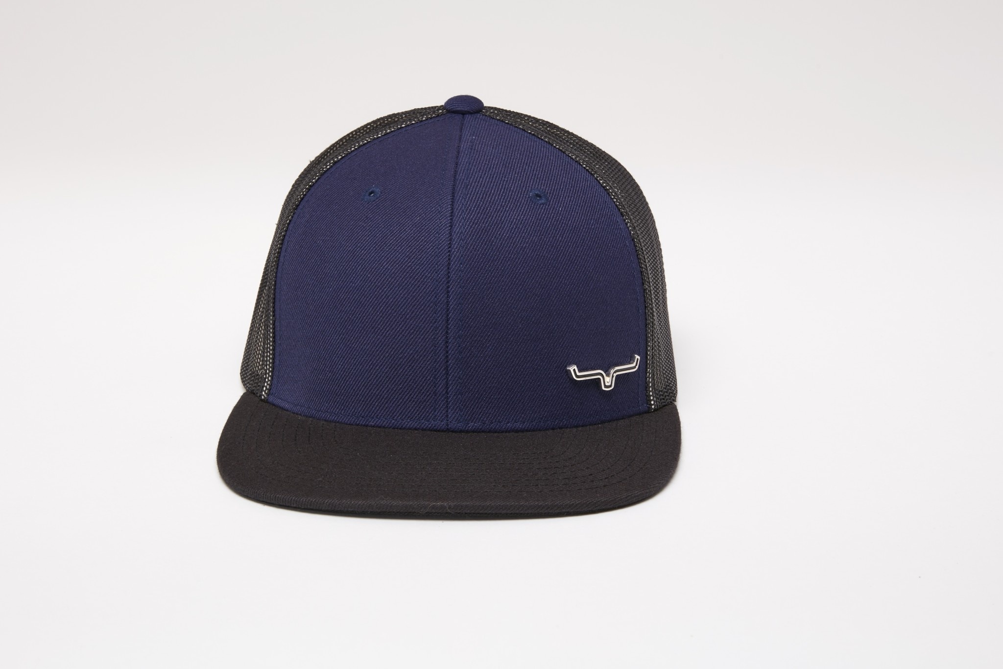 Kimes Navy Folsom Metal Logo Hat Pin Trucker Mesh Snap Back Ball Cap ...