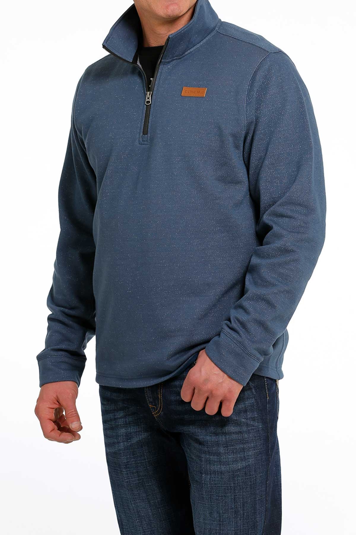 Cinch Blue Fleece Lined Quarter Zip Pullover - Cowpokes Western Shop