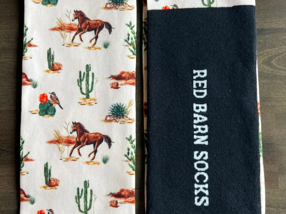 Red Barn Canyon Cactus Cool Boot Socks - Cowpokes Western Shop