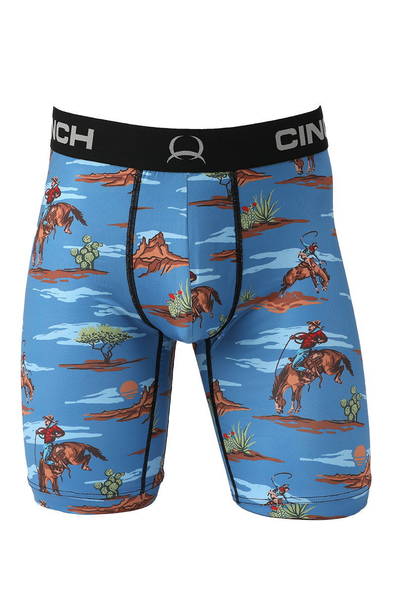 Mens Cinch Boxer Briefs 9" Buckaroo - Cowpokes Western Shop