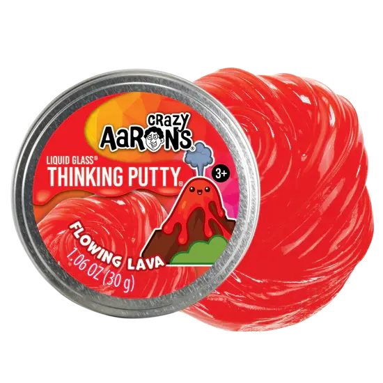 Crazy Aaron's Thinking Putty Flowing Lava Liquid Glass Thinking Putty ...