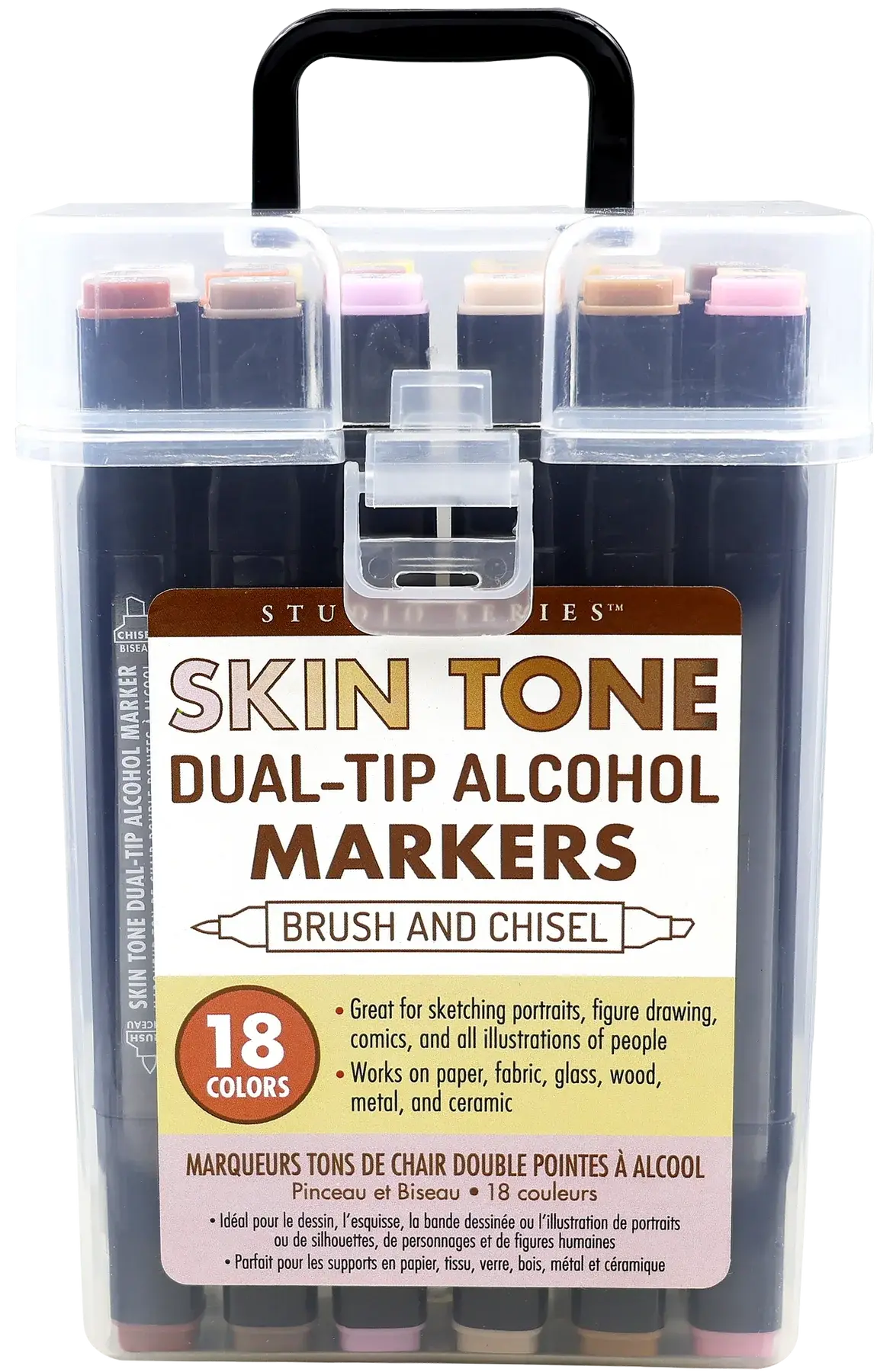 Studio Series Dual-Tip Skin Tone Alcohol Markers (Set of 18 colors ...