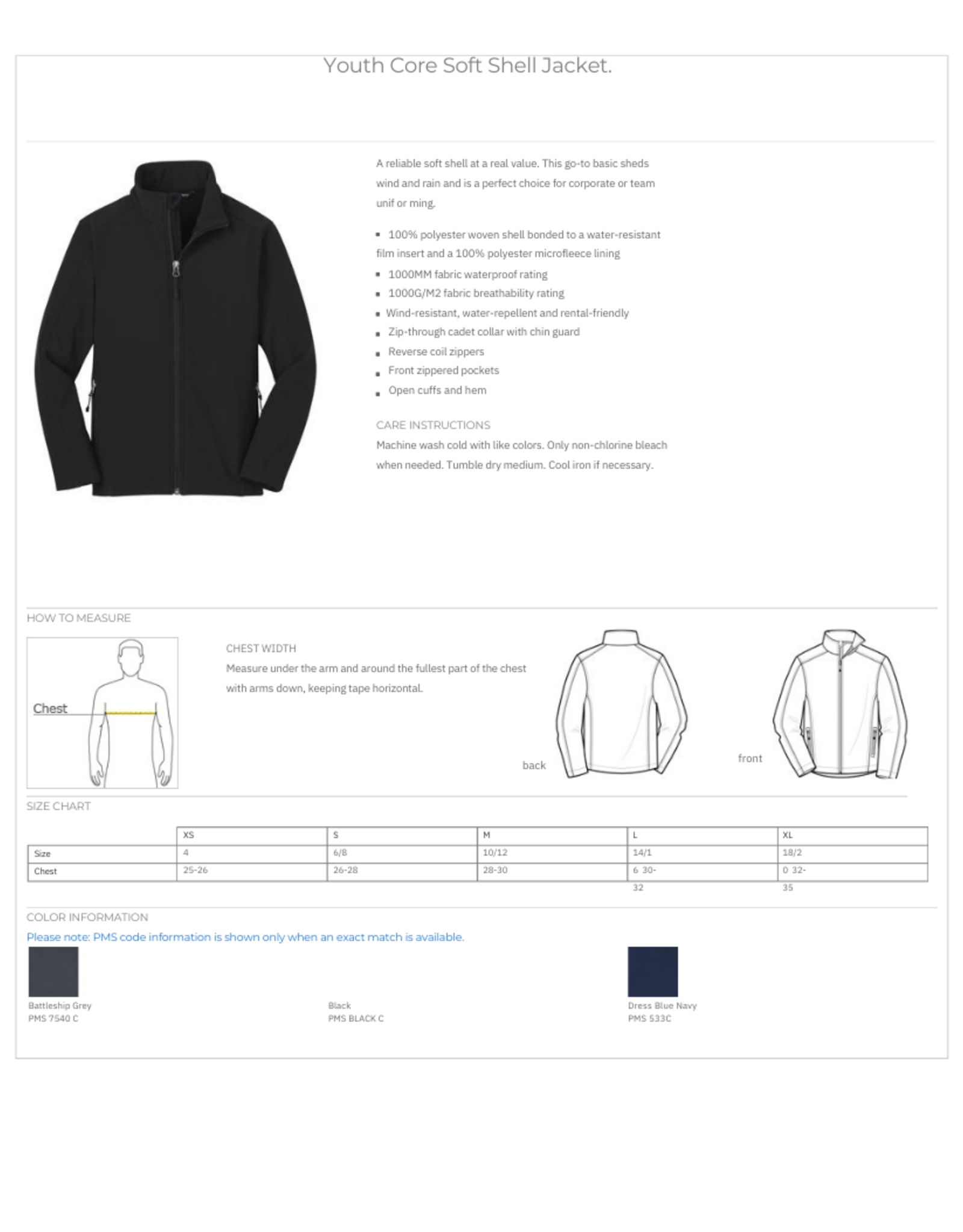 Soft Shell Waterproof Jacket - Woodward Academy