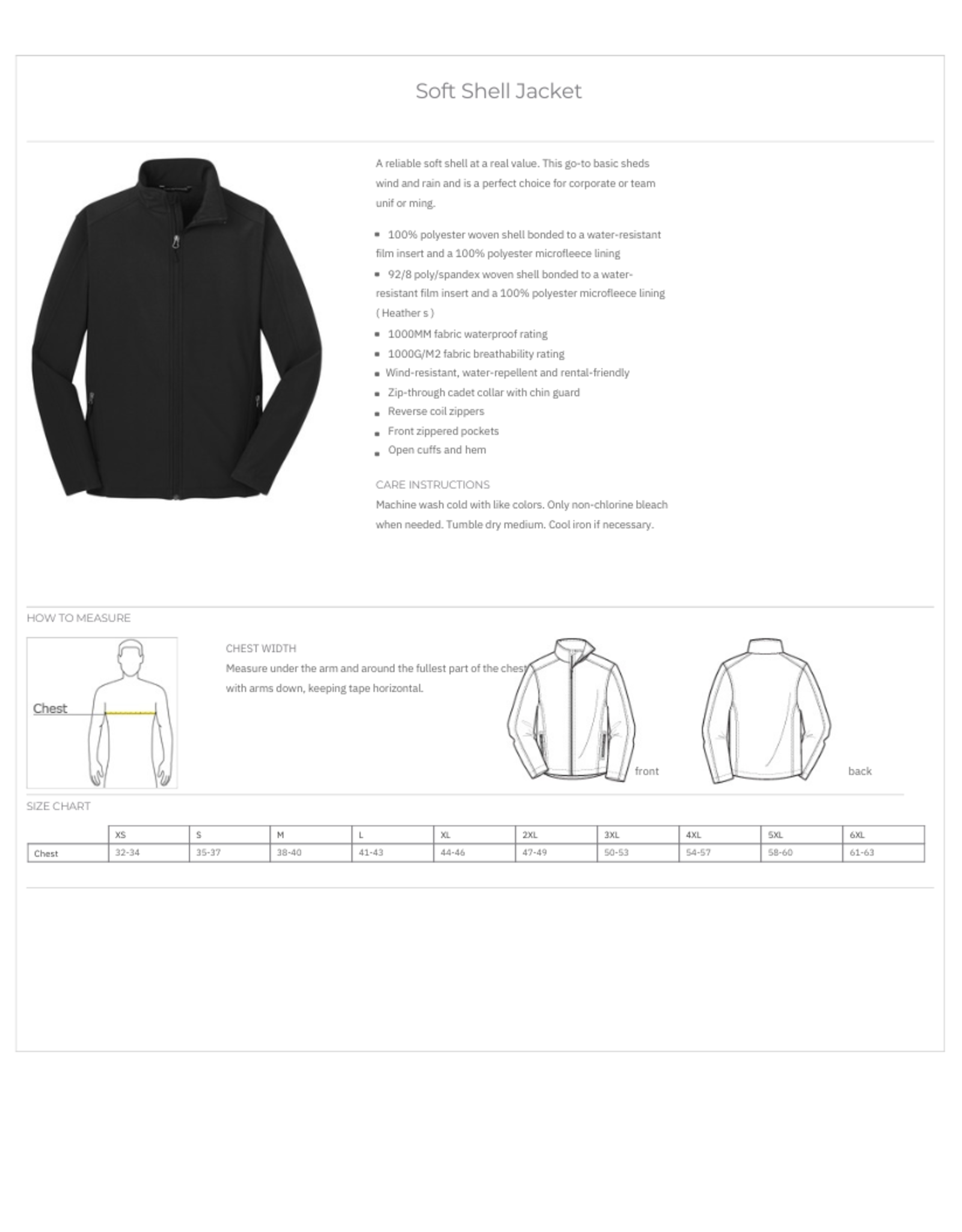 Soft Shell Waterproof Jacket - Woodward Academy