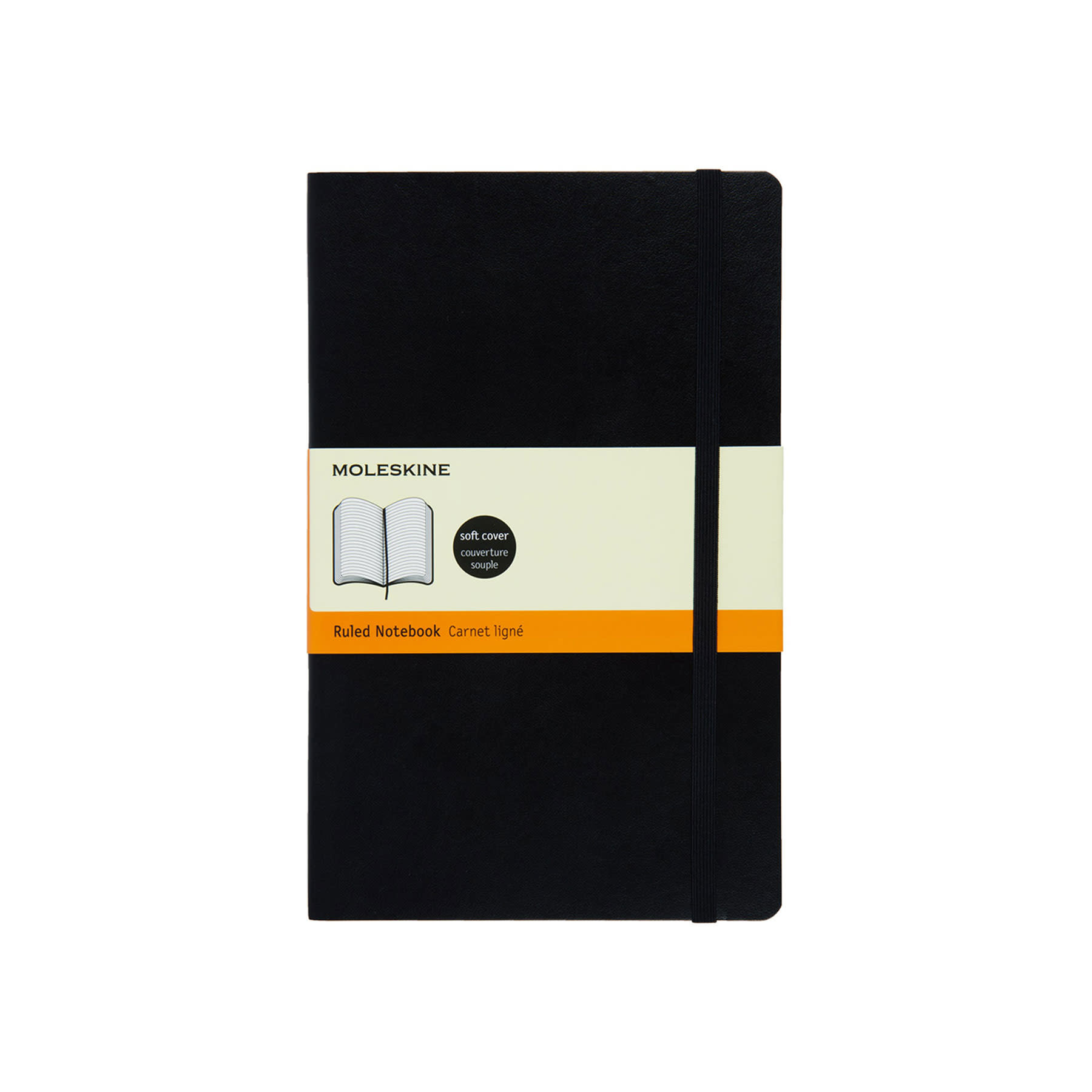Moleskine Moleskine Classic Notebook, Large, Ruled, Black, Soft Cover ...