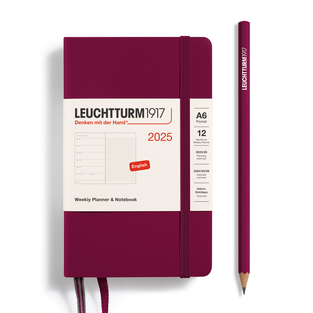 Leuchtturm Leuchtturm1917 Weekly Planner 2025, Pocket (A6) Hardcover ...