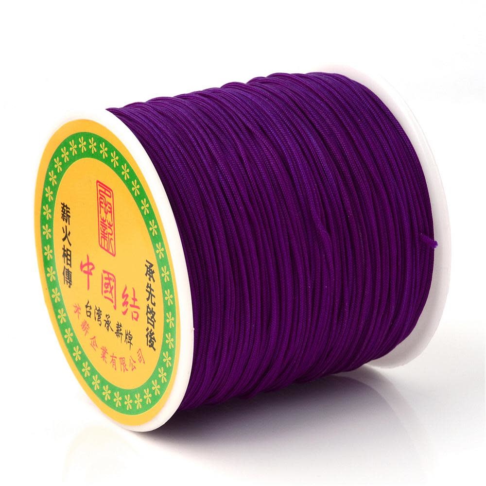 Chinese Knotting Cord .8mm Purple x100y - Strung Out On Beads