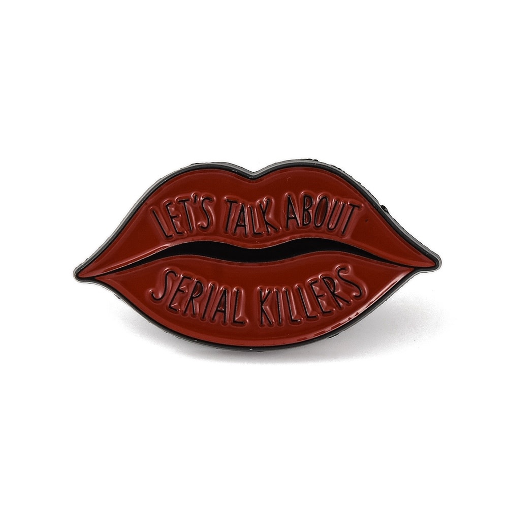 Let's Talk About Serial Killers Lapel Pin 16x30mm x1 - Strung Out On Beads