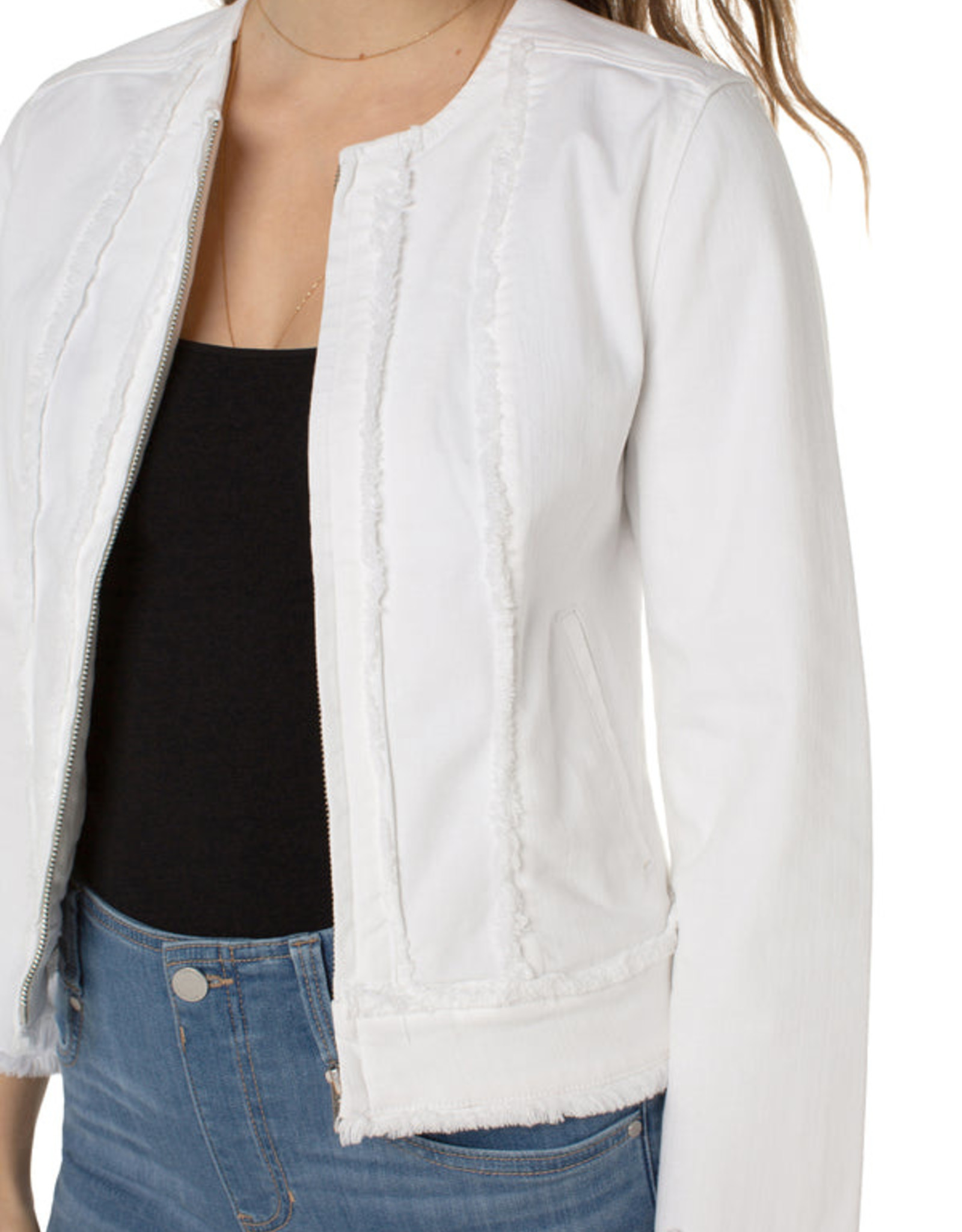 Liverpool Frayed Zip Jacket - REDIX