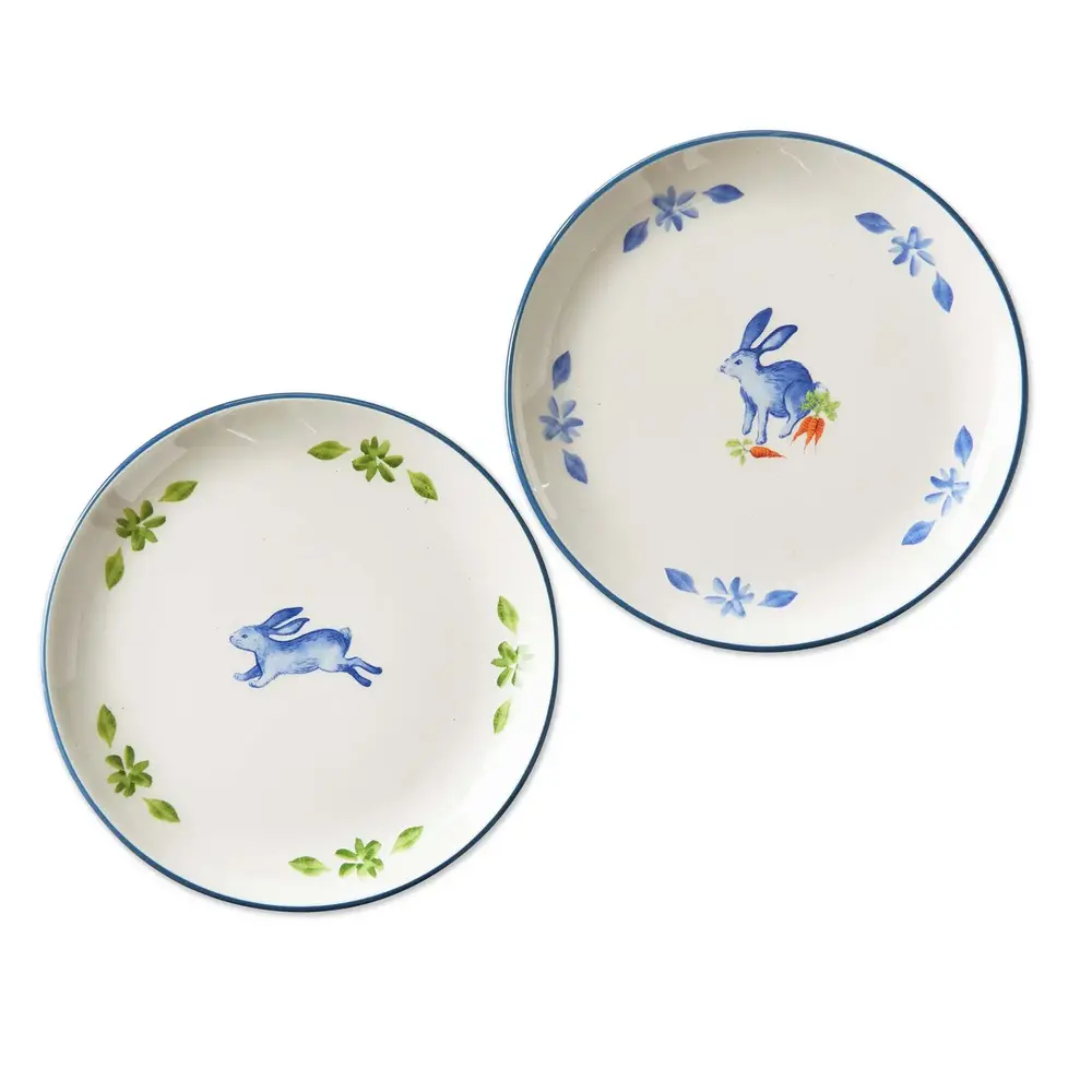 Tag Bunny Appetizer Plate ASMT - Cottonwood Kitchen + Home