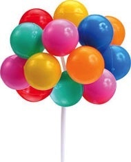 BALLOON PICK PRIMARY COLOR 7’’ BOX 36 CT - Bakers' Niche