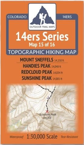 Outdoor Trail Maps 14ers Series Map 15/16 - Bentgate Mountaineering