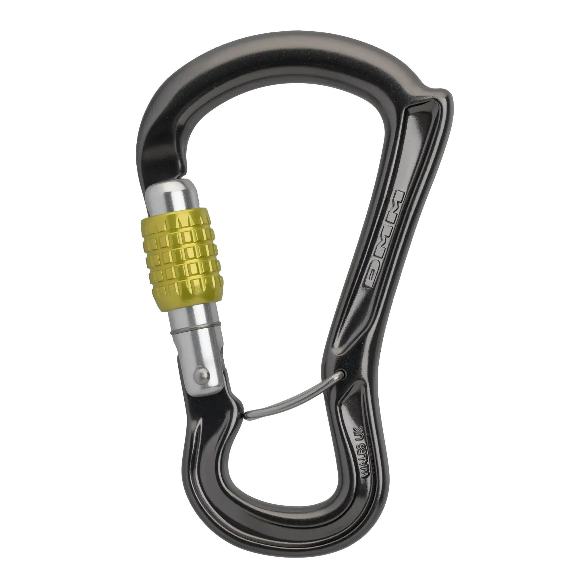 DMM Ceros Screwgate Carabiner Titanium/Lime - Bentgate Mountaineering