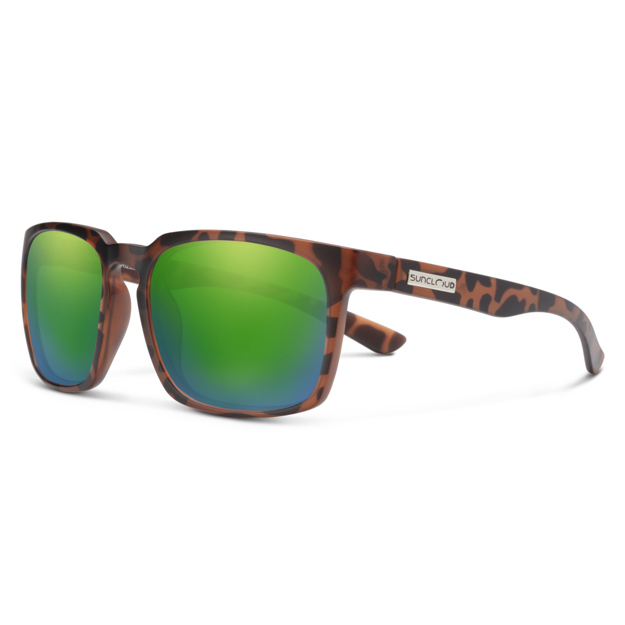 Suncloud Hundo Matte Tortoise Polar Green Mirror Sunglasses - Bentgate Mountaineering