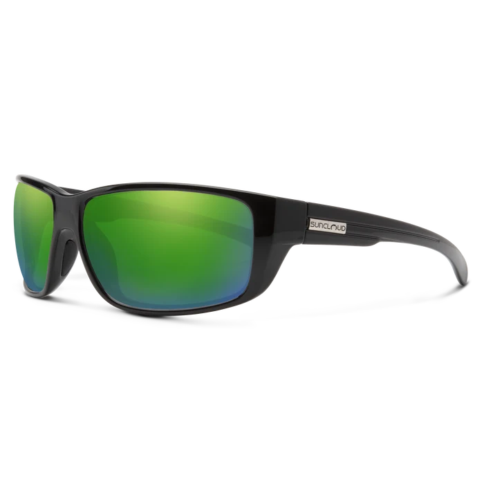 Suncloud Milestone Black Polarized Green Mirror Sunglasses - Bentgate Mountaineering