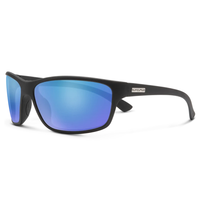 Suncloud Sentry Matte Black Polarized Blue Mirror Sunglasses - Bentgate ...