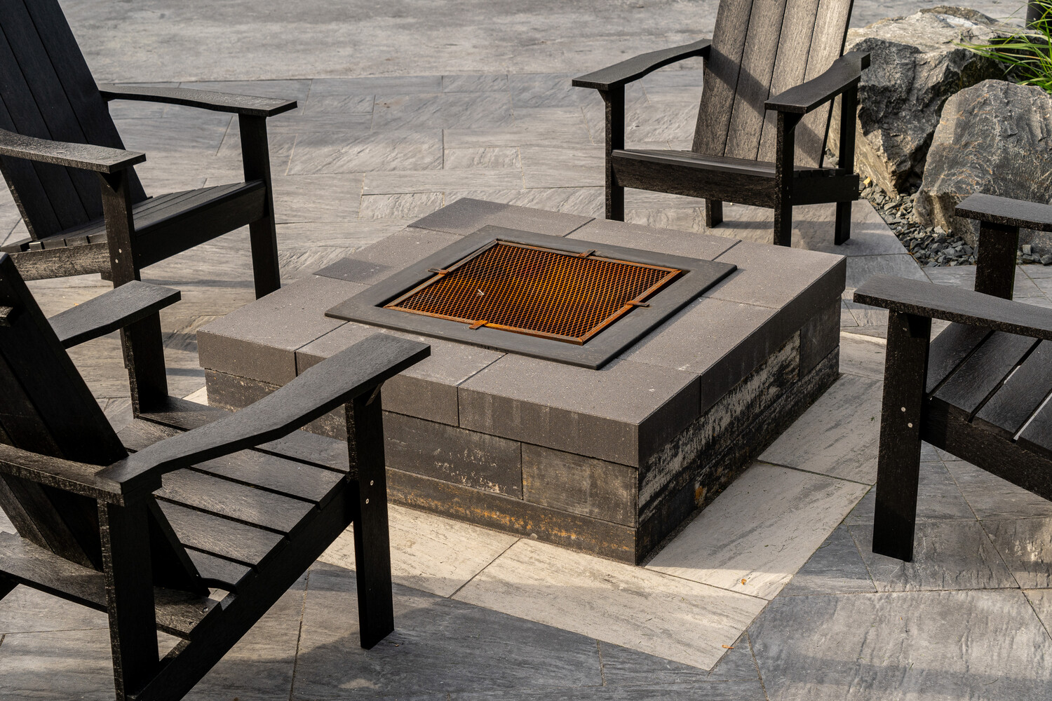 Modern Backyard Fire Pit Kit | Architextures Outdoor Fire Feature - CLS Landscape Supply