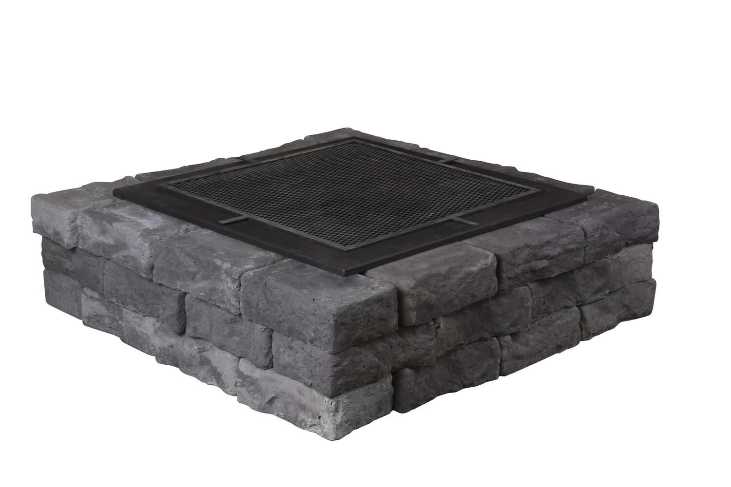 Dimensional Square Fire Pit Kit | Natural Stone Look Firepit | Calgary ...