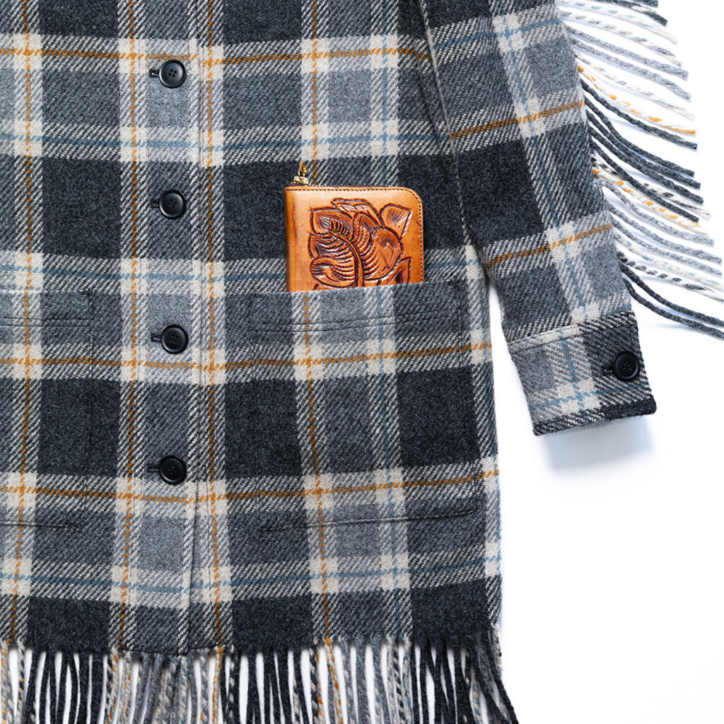 Pendleton | Jolene Wool Fringe Jacket | Charcoal Plaid | Head West ...