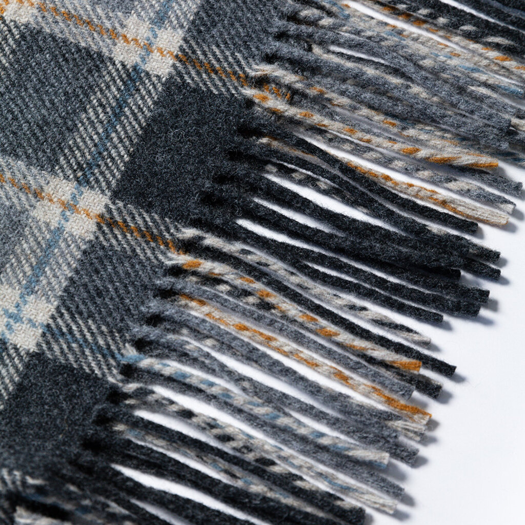 Pendleton | Jolene Wool Fringe Jacket | Charcoal Plaid | Head West ...