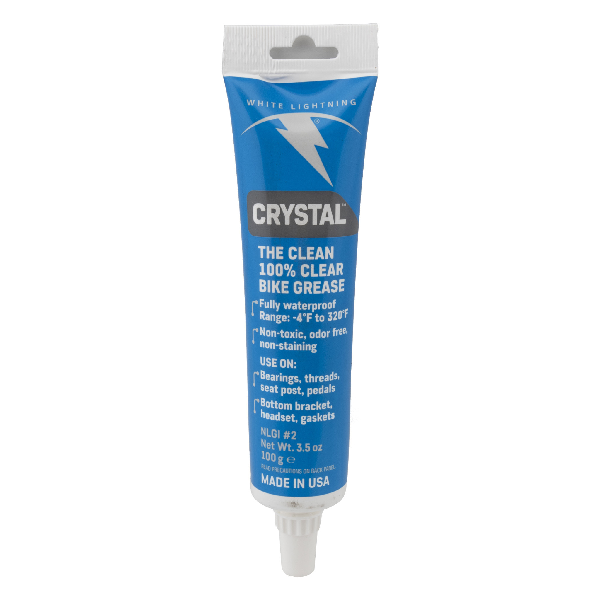 WHITE LIGHTNING LUBE W-L GREASE CRYSTAL 3.5oz TUBE - Big Wheel Cycles USA